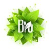 Bio label badge with green leaves vector 01 free download