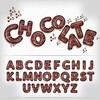 Chocolate letters fonts vector free download