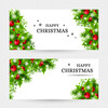 Christmas holly banners vector set free download