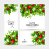 Christmas holly cards design vector 06 free download