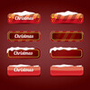 Christmas web buttons red vector set 05 free download