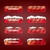 Christmas web buttons red vector set 06 free download