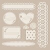 lace card with frame decor vector 02 free download