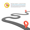 Road way location coordinate infographic vector 04 free download