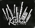 Kitchen knife poster template vector 02 free download