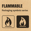 Flammable packaging icons series vector free download