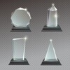 Glass awards template vectors 02 free download