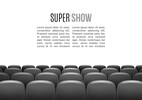 Gray seats with movie theater background vector 02 free download