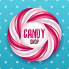 Candy shop background design vector free download