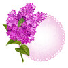 Lilac card template vector free download