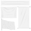 White flag design vector set 02 free download