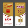 Gift voucher vertical card template vector 04 free download
