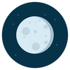 moon icon vector free download