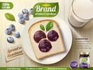 Blueberry jam poster with bread vector free download