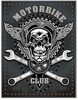 Motorcycle club sign design vector 01 free download
