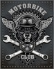 Motorcycle club sign design vector 08 free download