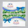 Christmas bows banners design vector 04 free download