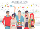 Our best team business background vector 01 free download