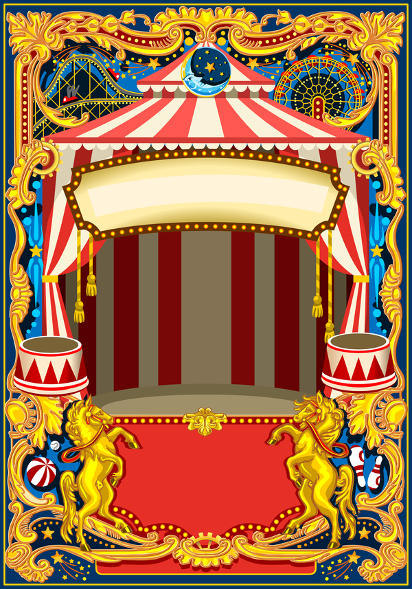 Blank Carnival Poster Template Vectors 06 Free Download