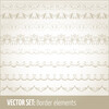 Retro seamless borders decor vector set 12 free download