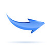 Blue 3D arrow vector free download