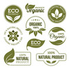 Eco with organic labels vector free download
