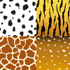 Wild animal skin pattern vector set 06 free download