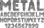 Metal number and alphabet vector design free download
