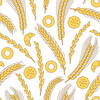 Wheat pattern design vector 01 free download