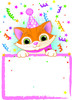 Cute animal cat decorative border vector free download