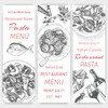 Pasta menu card template vector 03 free download