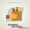 Express delivery poster template vectors design 04 free download