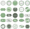 Green Color Labels art vector free download