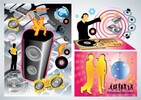 Party Graphics set vector free download