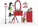 Simple drawing female 08 vector free download