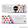 Geometry polygon with gift voucher vector 04 free download
