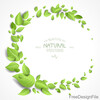 Green round frame vector material free download