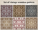 Set of vintage seamless pattern vectors 03 free download