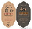 Vintage coffee labels template vector design free download