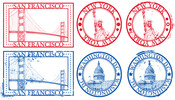 American landmark stamp vectors free download