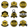 Various taxi tags vector free download
