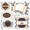 Vintage Stickers and Badges Templates Set vectors free download