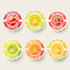 sticker fruit vector free download