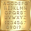 vector Gold font and numbers free download