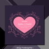 Heart shaped wedding invitation card vector free download