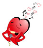 Heart singing vector free download