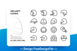 Helmet outline vector free download