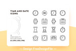 Time outline vector free download