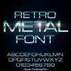 metal retro font vector free download