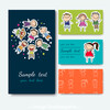 Kids card vector free download